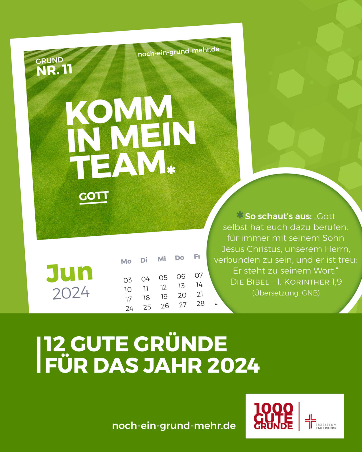 Grund Nr. 11: Komm in mein Team. GOTT